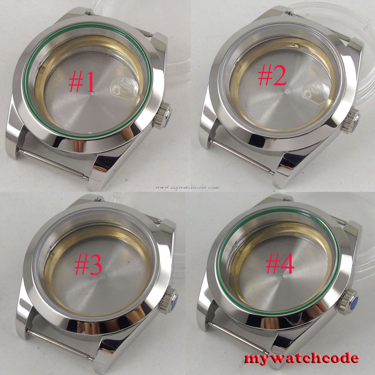 40mm Polished steel sapphire glass automatic Watch Case fit ETA 2824 ...